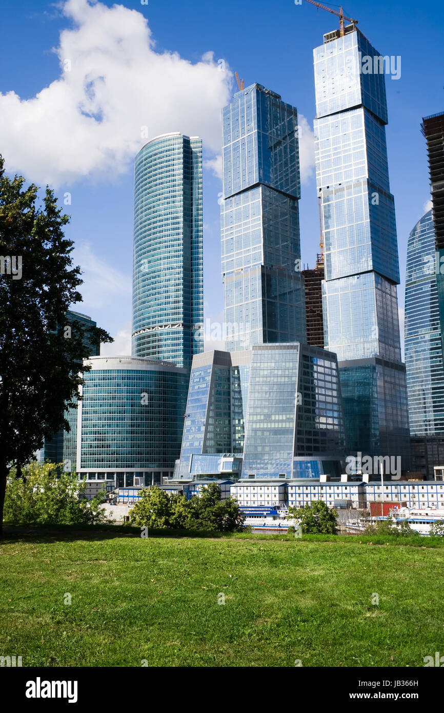 New skyscrapers business center in Moscow city, Russia Stock Photo - Alamy
