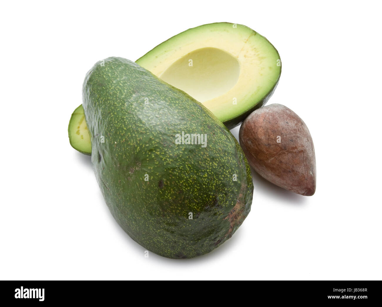 Open avocado isolated on white background Stock Photo - Alamy