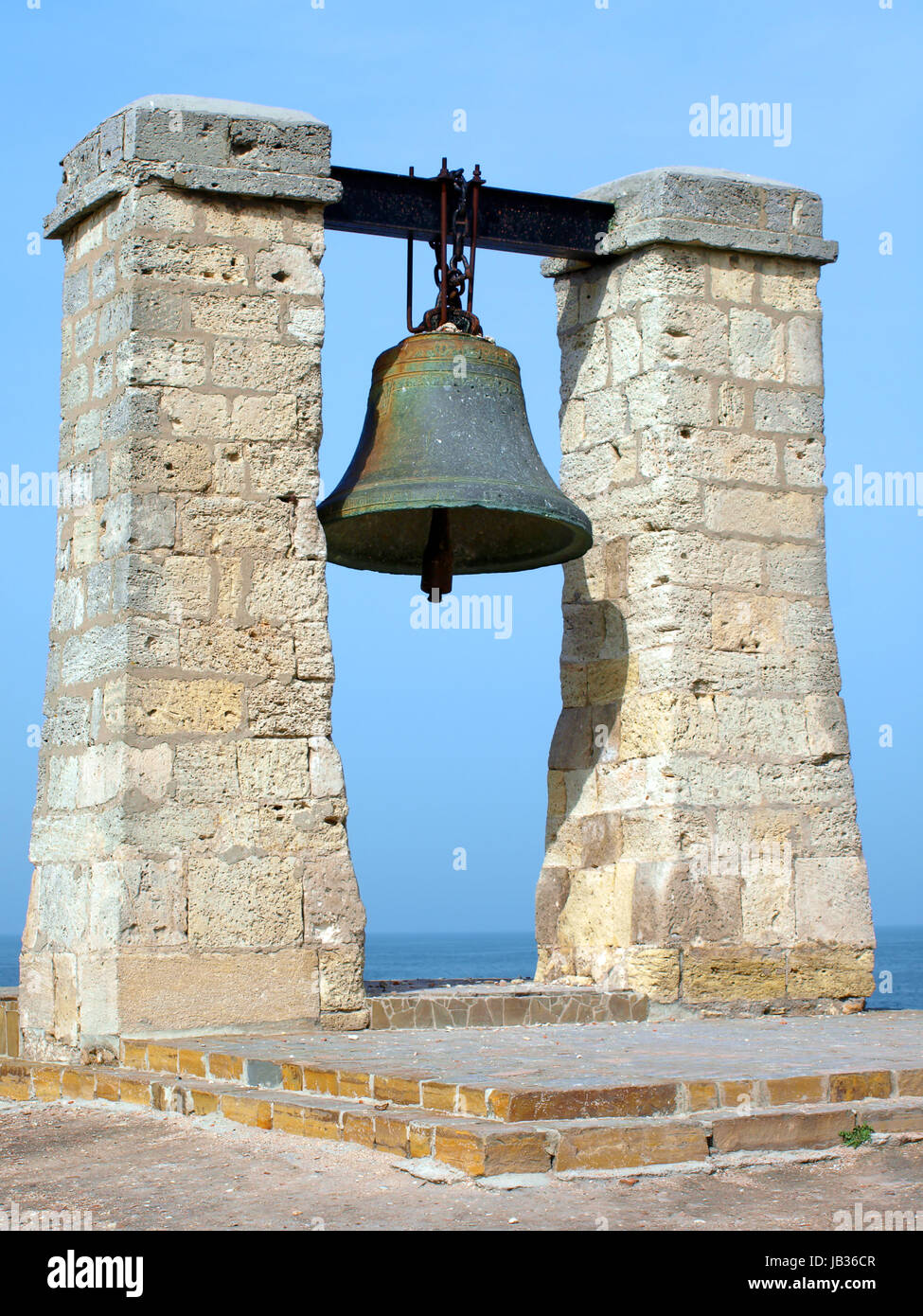 An Ancient Bell on the Coast of the Sea in Khersones, Crimea Stock ...