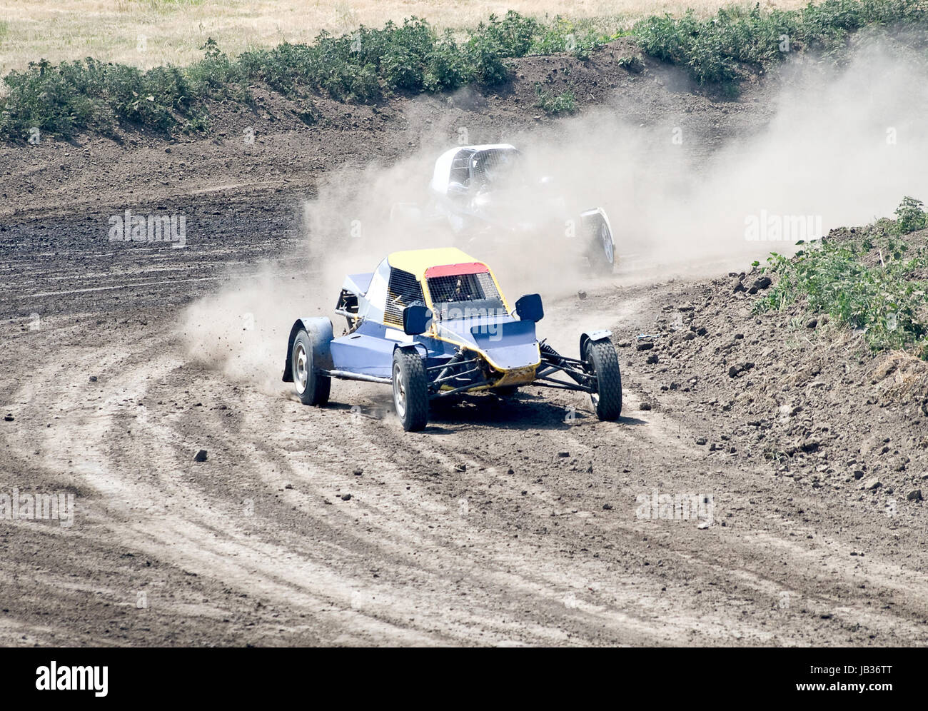 two buggies for extreme off-road on the track Stock Photo - Alamy