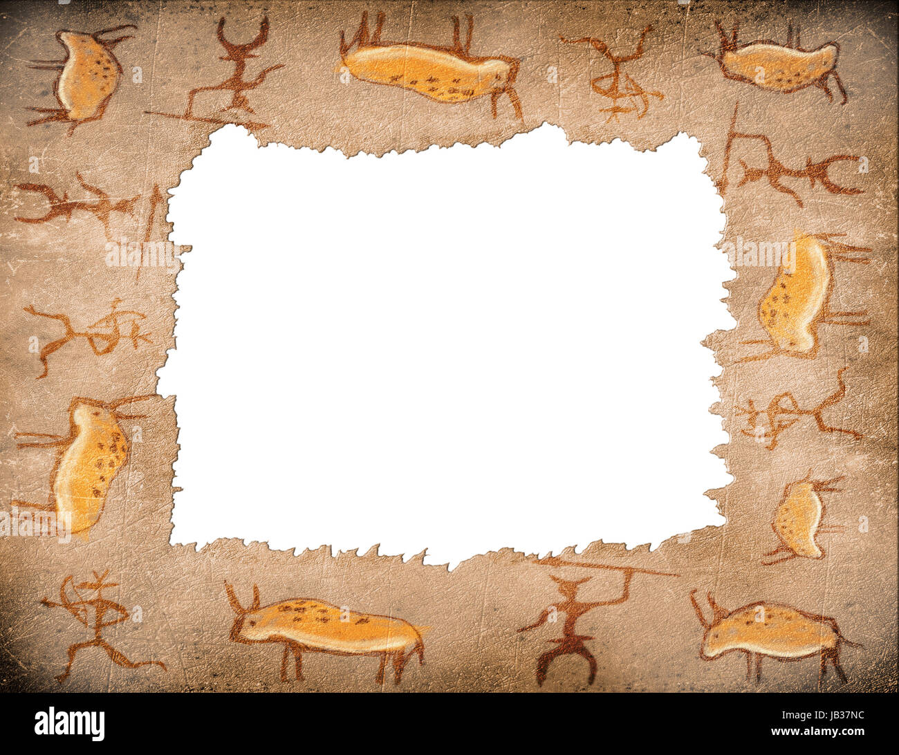 prehistoric painting frame with copyspace Stock Photo - Alamy