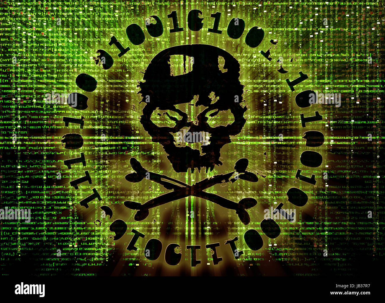 hacker attack concept cover illustration Stock Photo - Alamy
