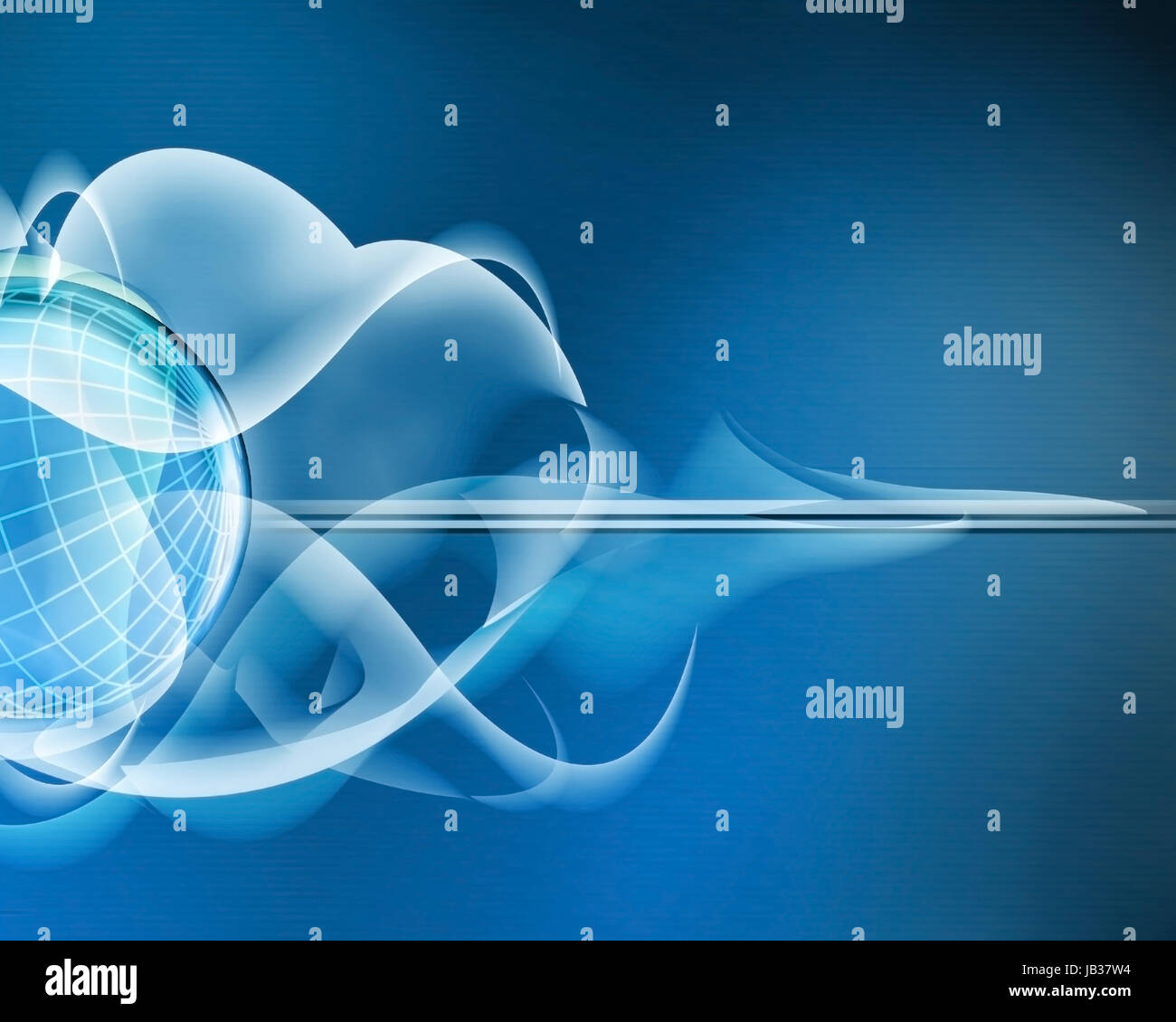 blue abstract background with crystal sphere Stock Photo - Alamy