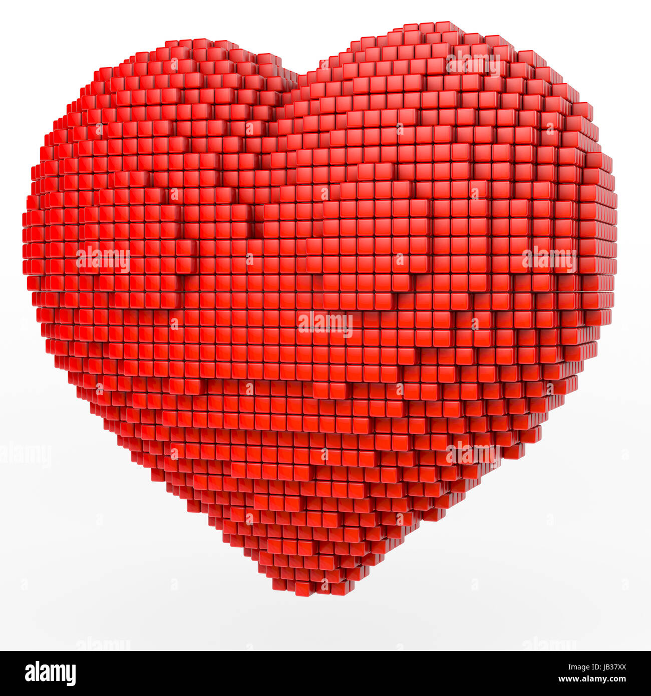 Red pixel heart hi-res stock photography and images - Alamy