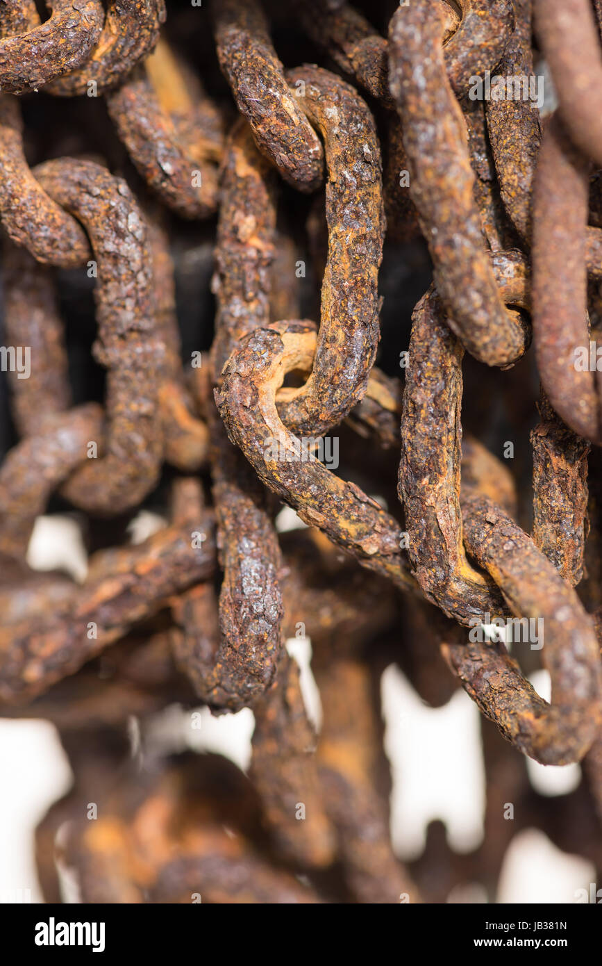 Old rusty chain close up Stock Photo - Alamy