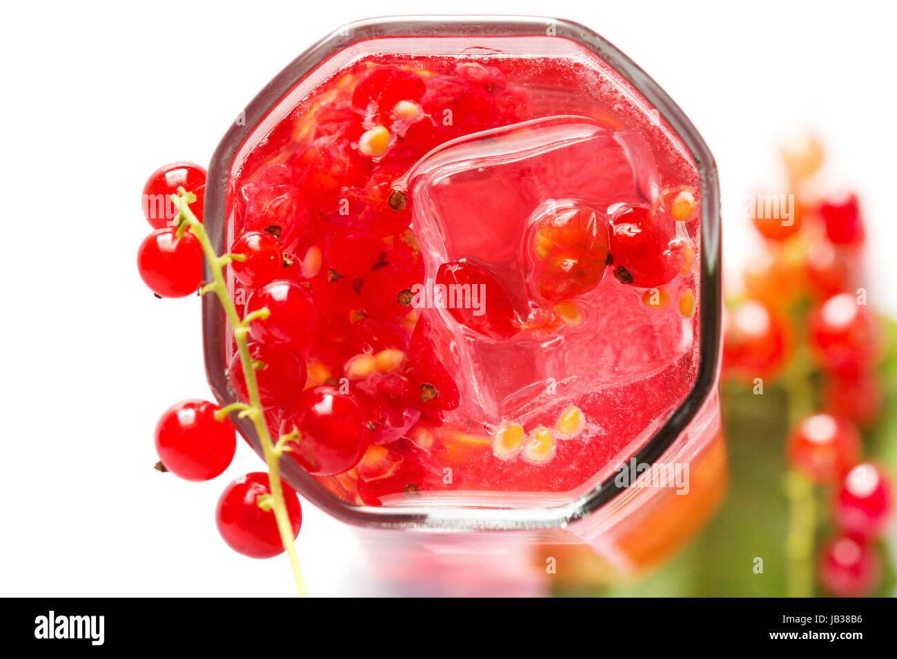 Fresh red current detox summer drink on white Stock Photo - Alamy