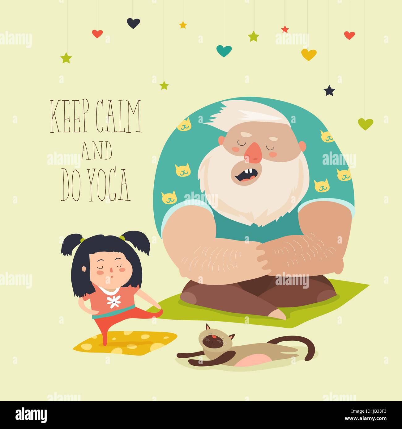 Yoga practice girl in Stock Vector Images - Alamy