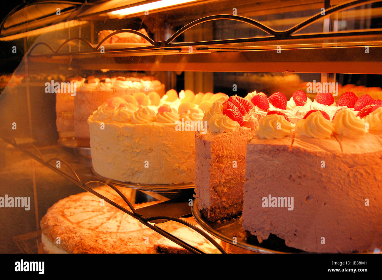 Giant German Cakes are on display in a German bakery Stock Photo - Alamy