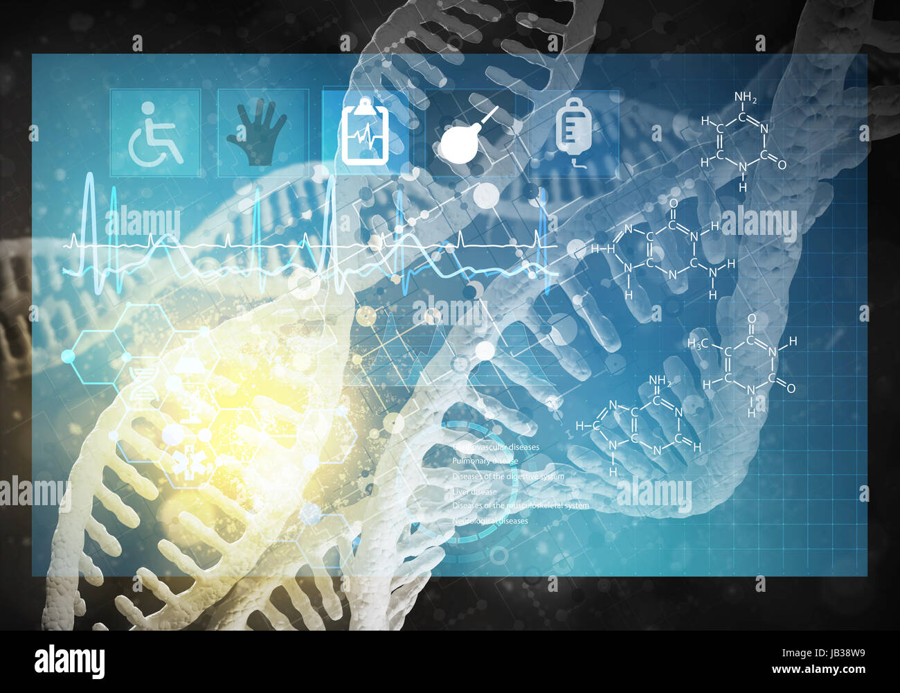 Medicine user interface Stock Photo - Alamy
