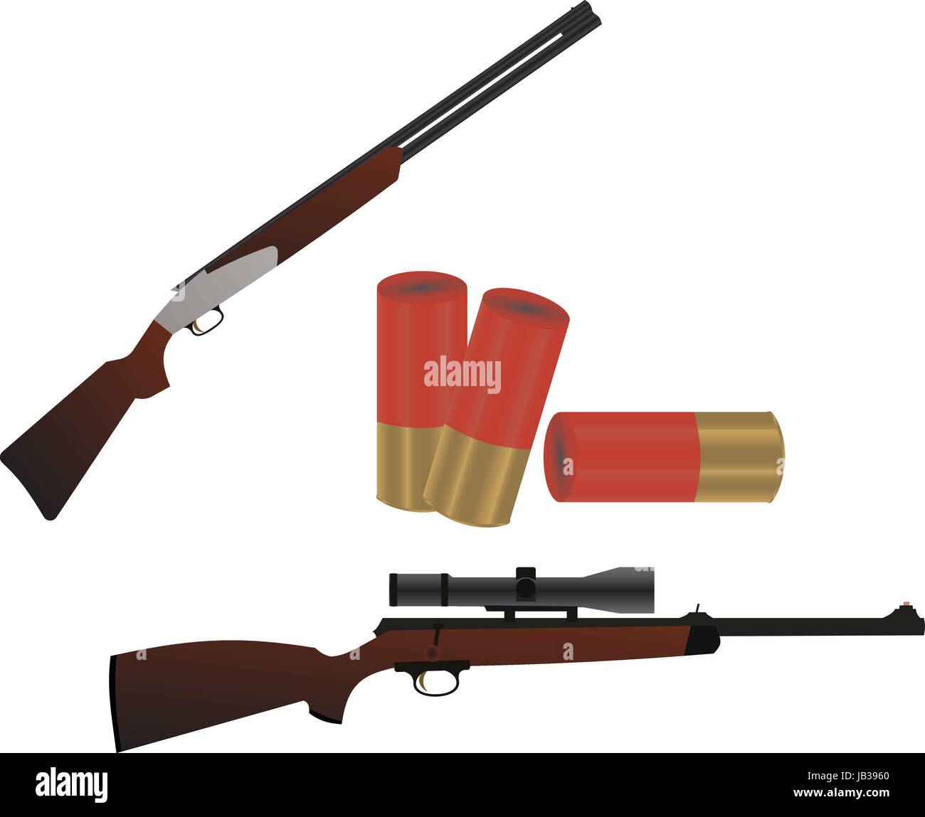 Weapons set of rifles Stock Vector Images - Alamy