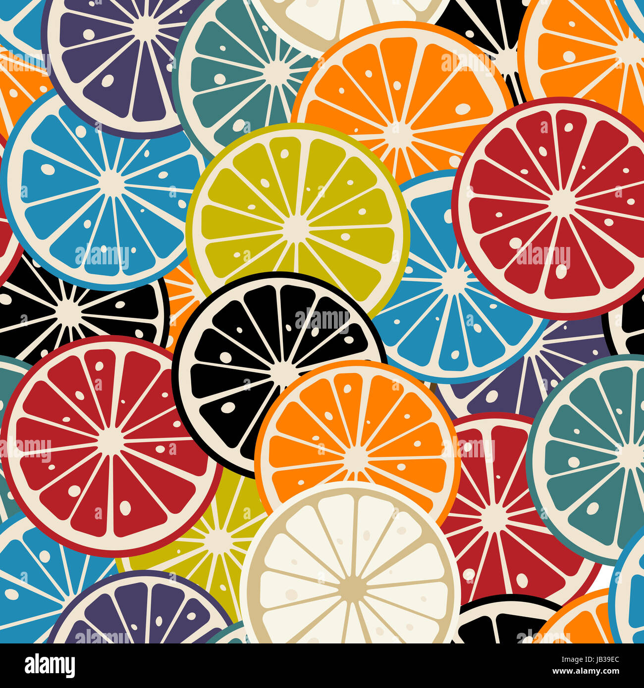 Lemon slice colored pattern Stock Photo - Alamy