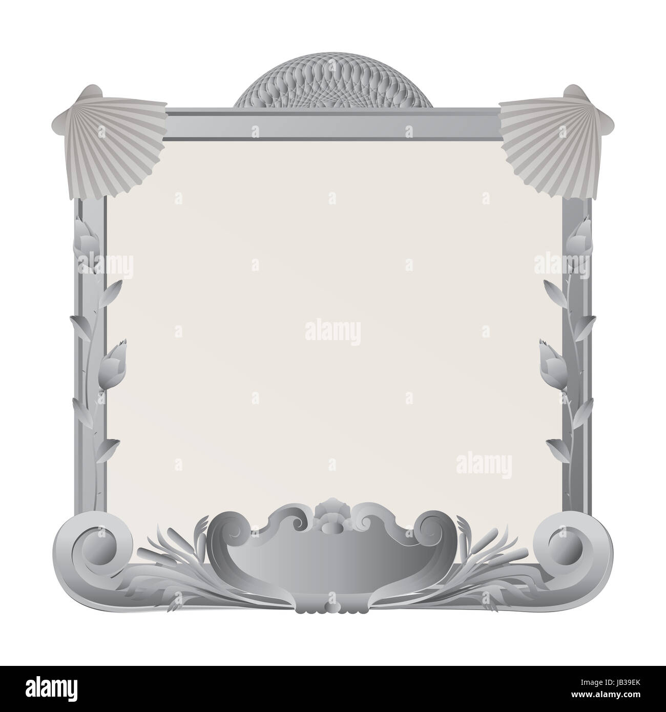 Ornamental stone frame design with copy space Stock Photo - Alamy