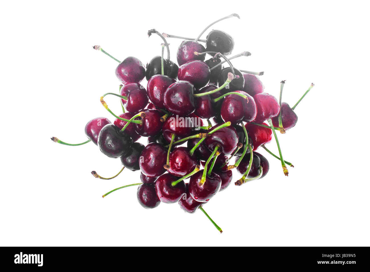 Wash, shallow, red cherry on white background. Studio Photo Stock Photo ...