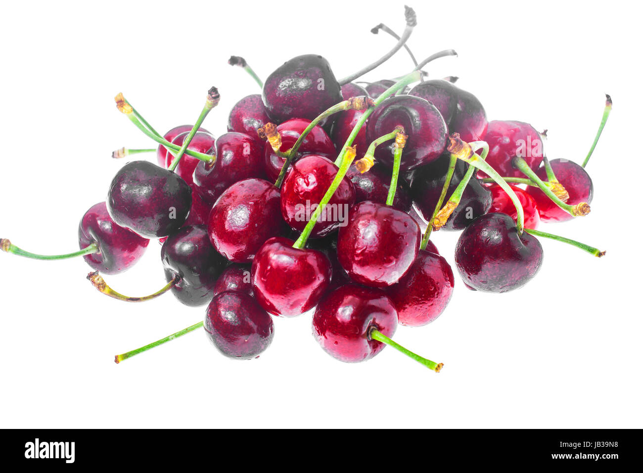 Wash, shallow, red cherry on white background. Studio Photo Stock Photo ...