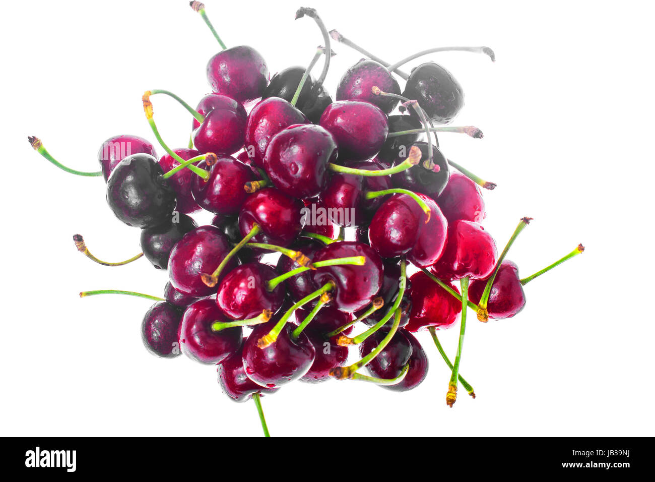 Wash, shallow, red cherry on white background. Studio Photo Stock Photo ...