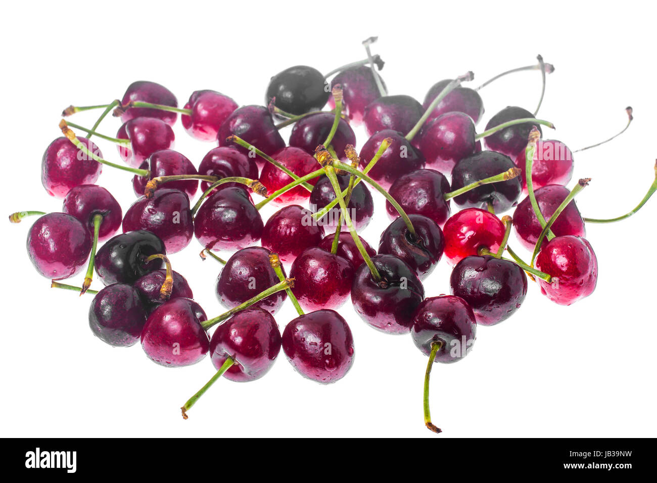 Wash, shallow, red cherry on white background. Studio Photo Stock Photo ...