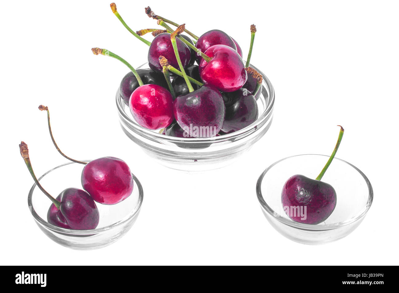 Wash, shallow, red cherry on white background. Studio Photo Stock Photo ...