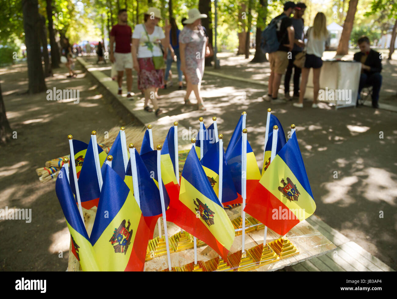 Chisinau, Moldova, flags of Moldova Stock Photo - Alamy