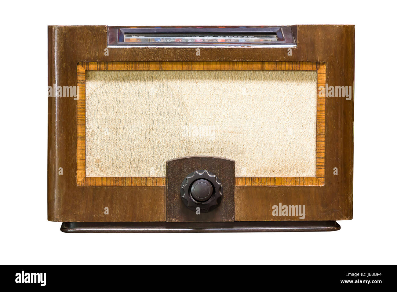 Antique radio isolated on the white background Stock Photo - Alamy