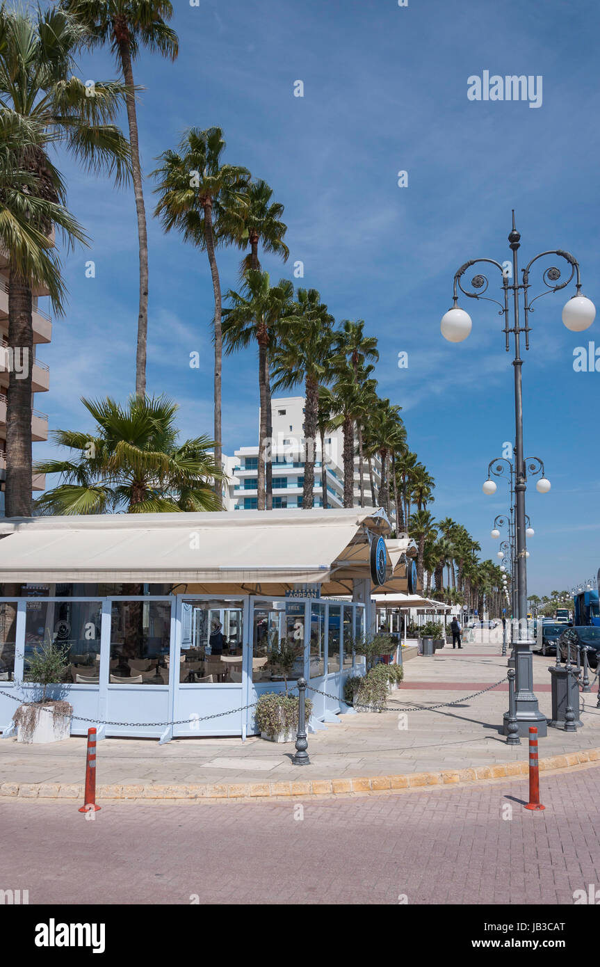 Seafront promenade, Athenon Avenue, Larnaca, Larnaca District, Republic ...