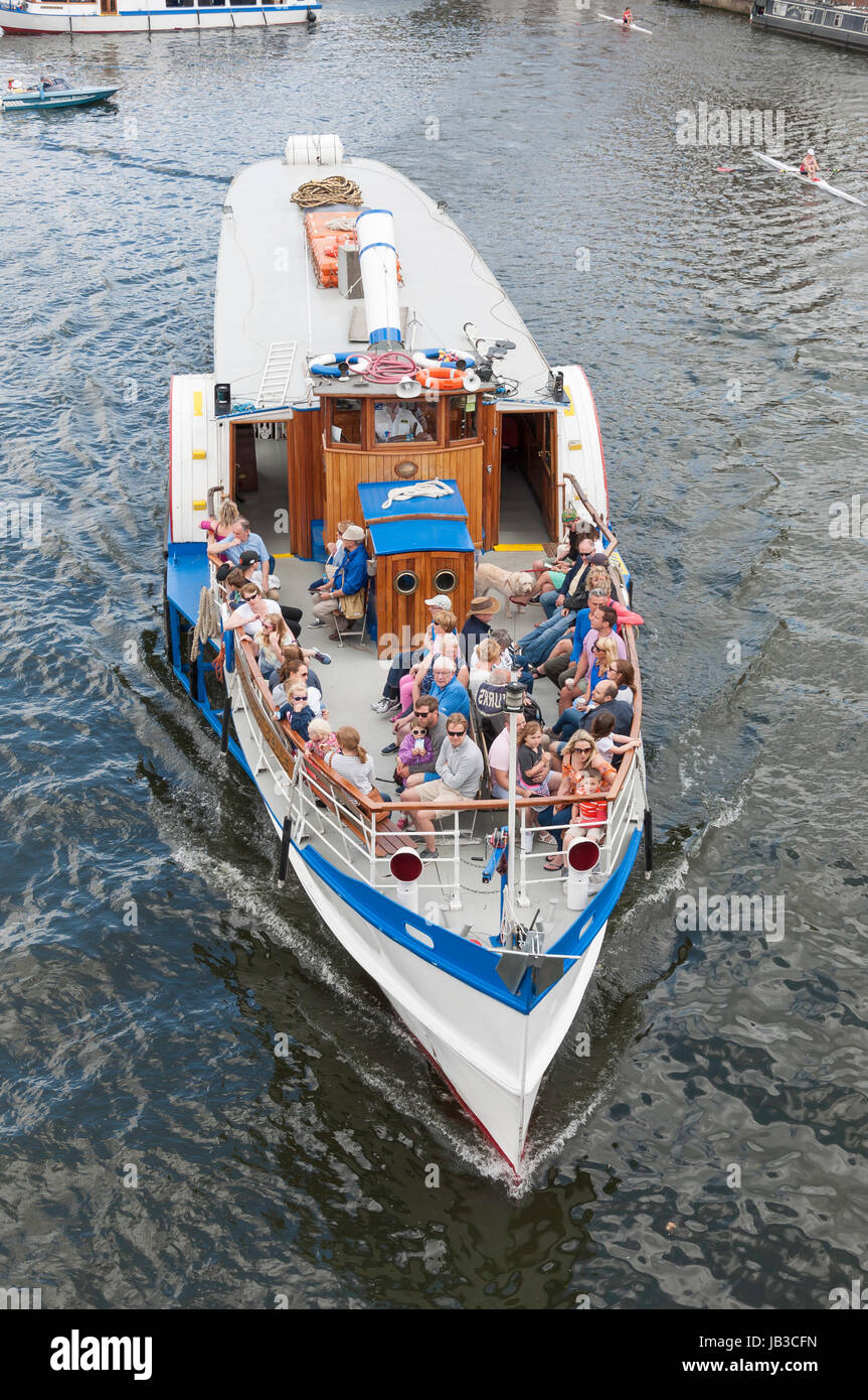 Yarmouth Belle side wheeler cruise boat on River Thames, Kingston upon ...