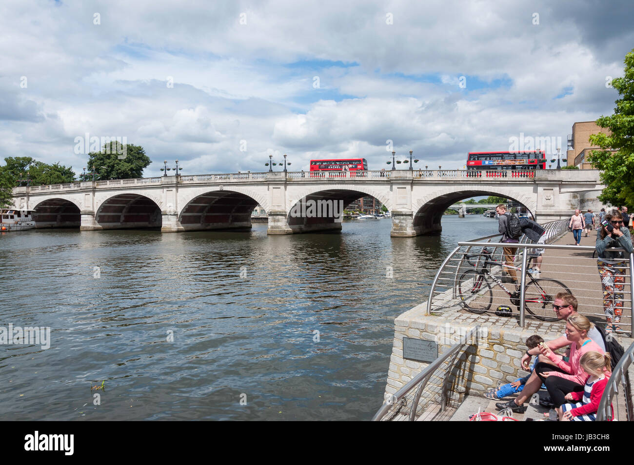 Kingston Bridge from Riverside Walk, Kingston upon Thames, Royal ...