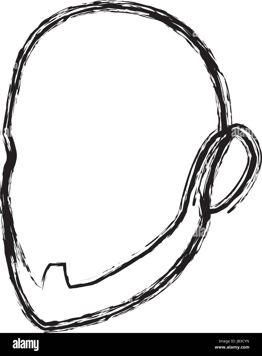 head man silhouette contour hair profile Stock Vector Image & Art - Alamy