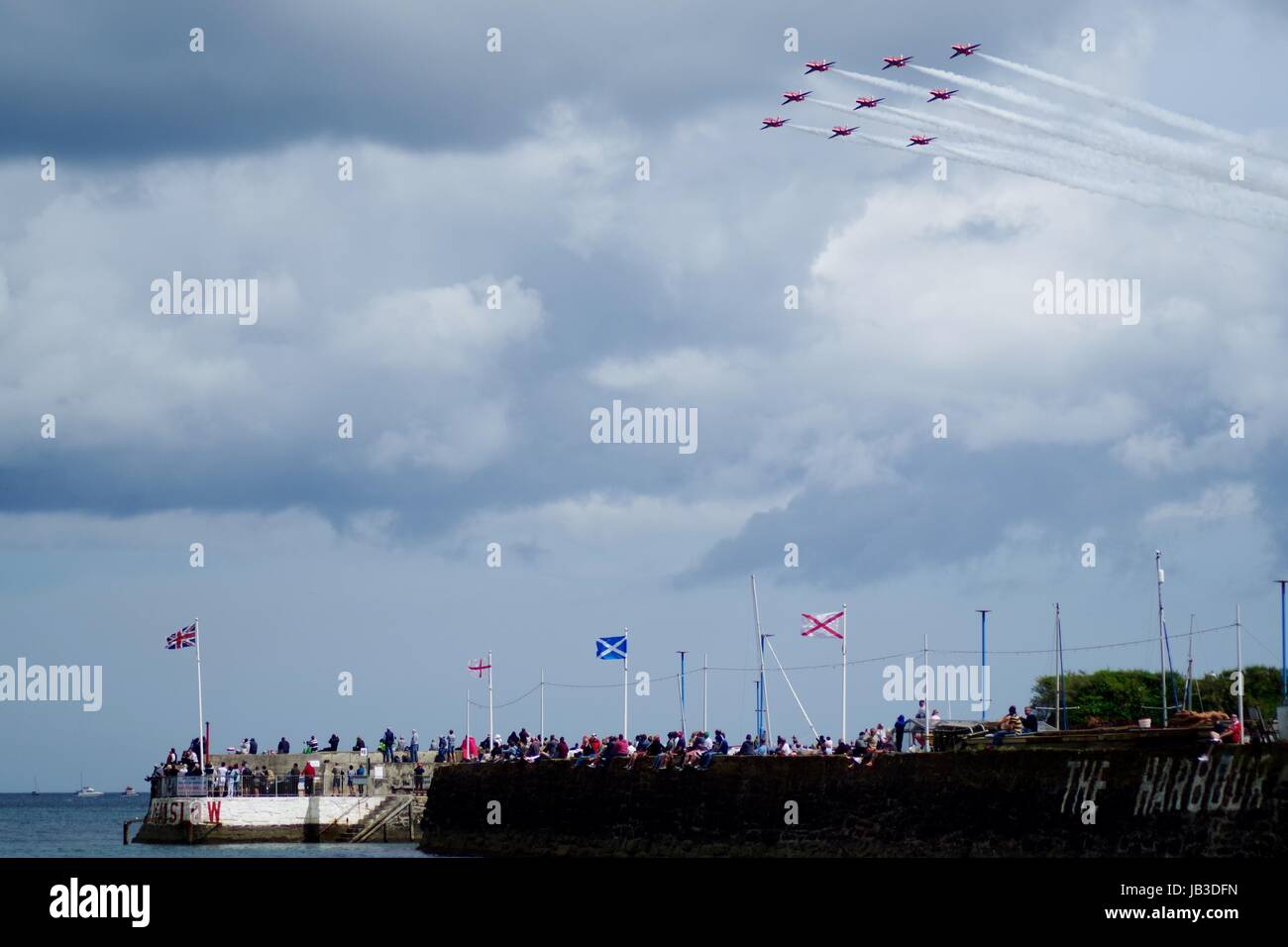 The Red Arrows in Diamond Formation. RAF Acrobatic Team, Hawk T1 ...