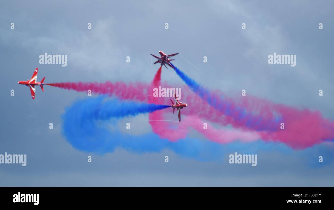 The Red Arrows, RAF Acrobatic Team, Hawk T1, Torbay Airshow 2017 Stock ...