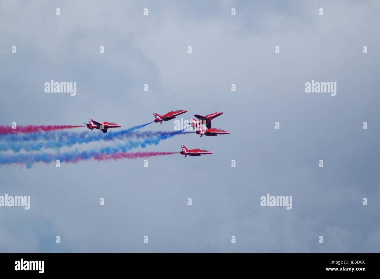 The Red Arrows, RAF Acrobatic Team, Hawk T1, Torbay Airshow 2017 Stock ...