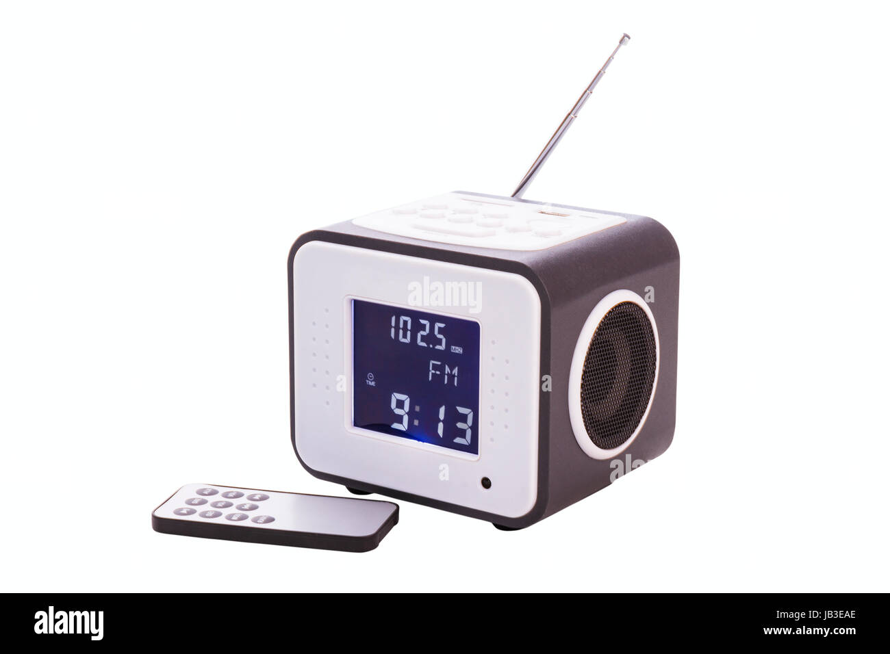 Portable radio receiver with alarm, card-reader, amplifier, remote ...