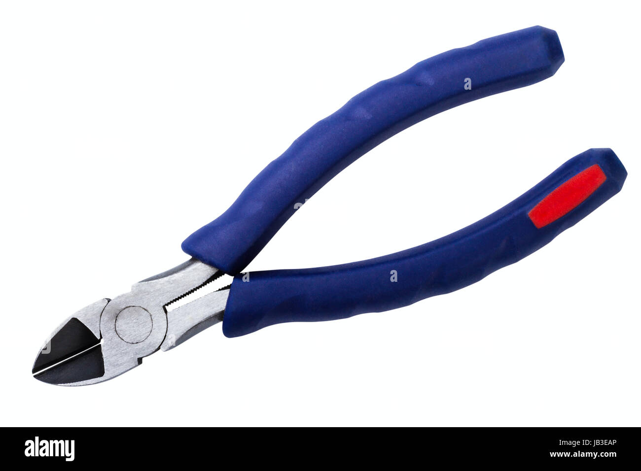 Wire cutting isolated on white background Stock Photo - Alamy