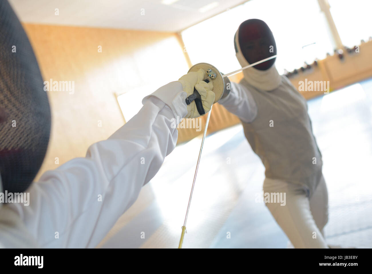 the two fencer Stock Photo - Alamy