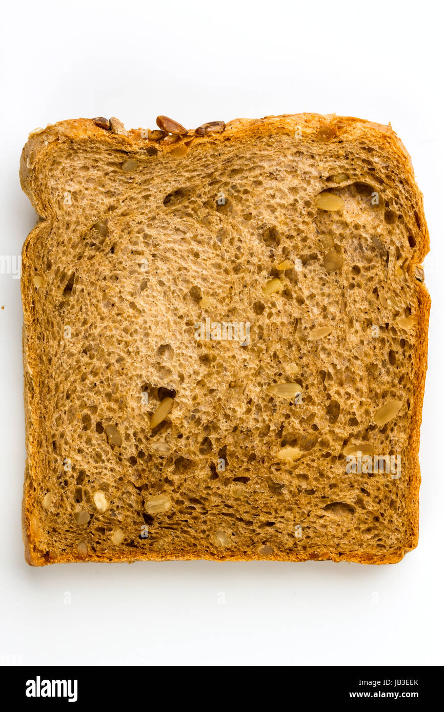 slice of fresh white bread isolated on white background Stock Photo - Alamy
