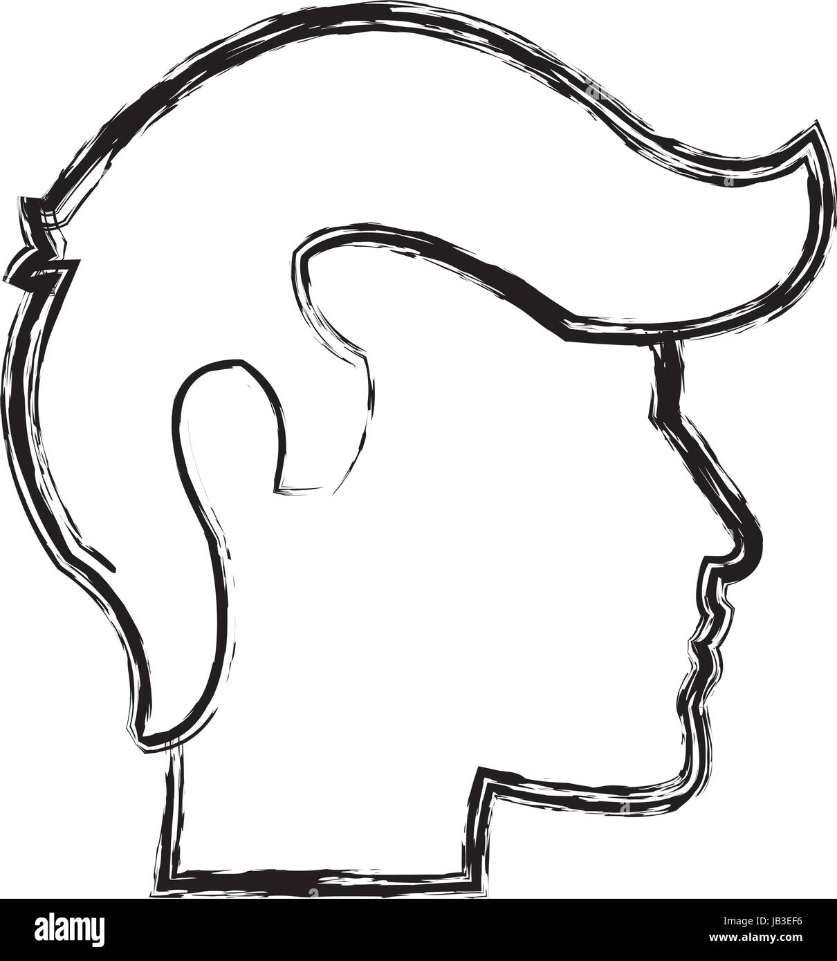 sketch human profile man male icon Stock Vector Image & Art - Alamy