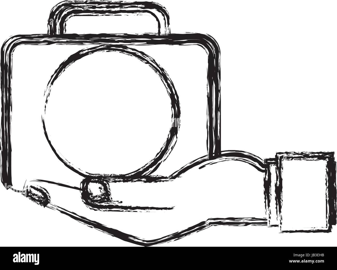 Woman hand glove holding Stock Vector Images - Alamy