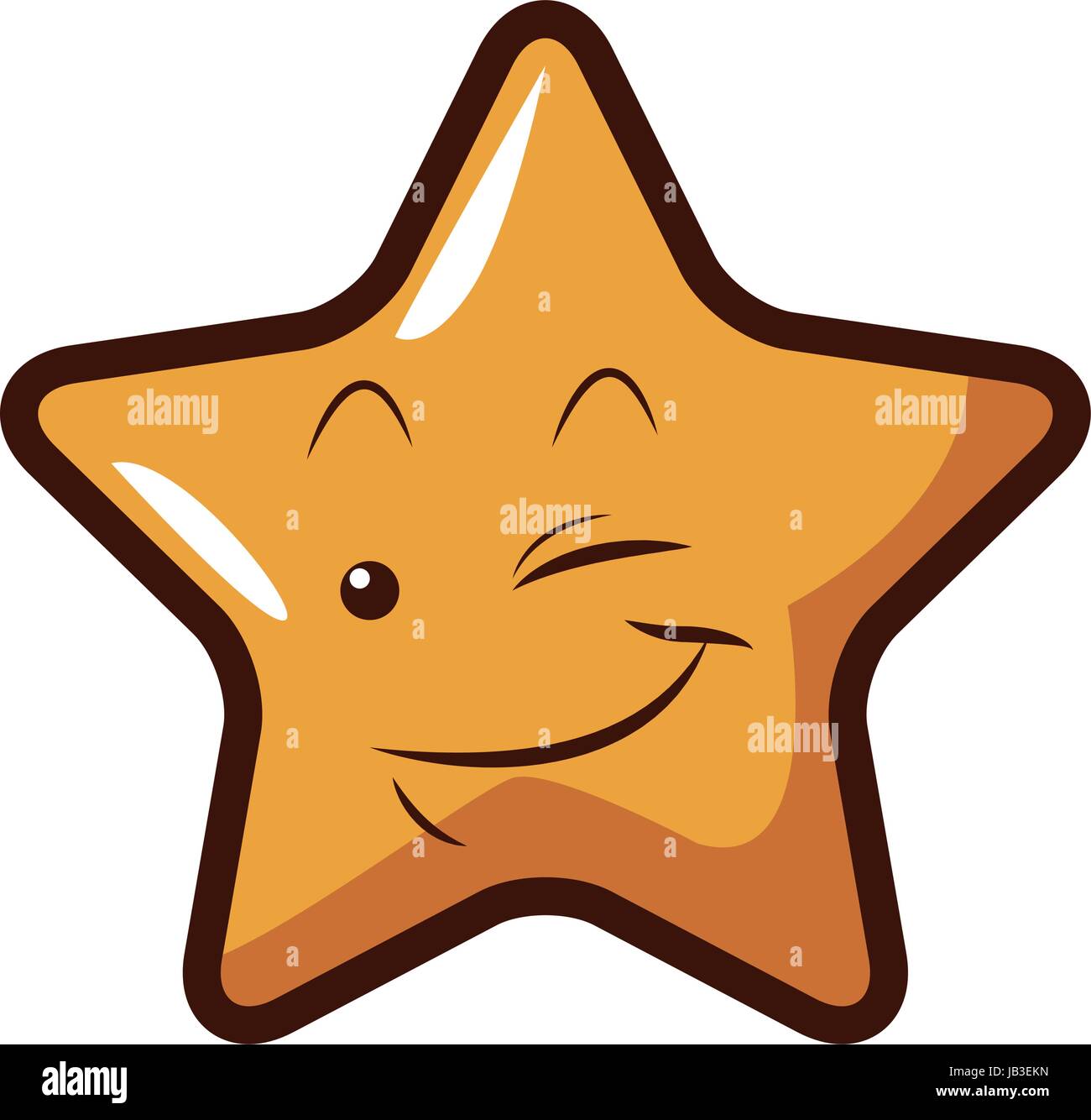 cute kawaii star face emoticon character Stock Vector Image & Art - Alamy