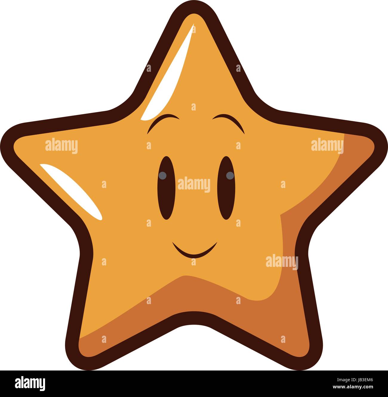 cute kawaii star face emoticon character Stock Vector Image & Art - Alamy
