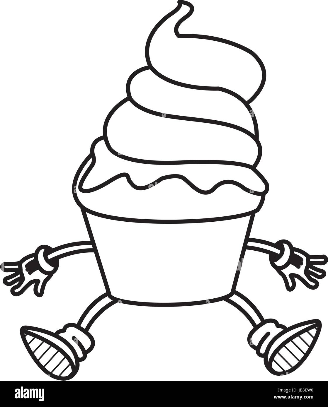 Ice cream outline Stock Vector Images - Alamy