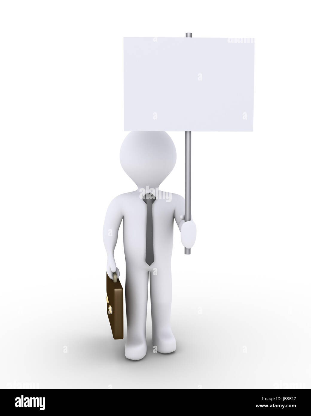 3d man holding sign board hi-res stock photography and images - Alamy