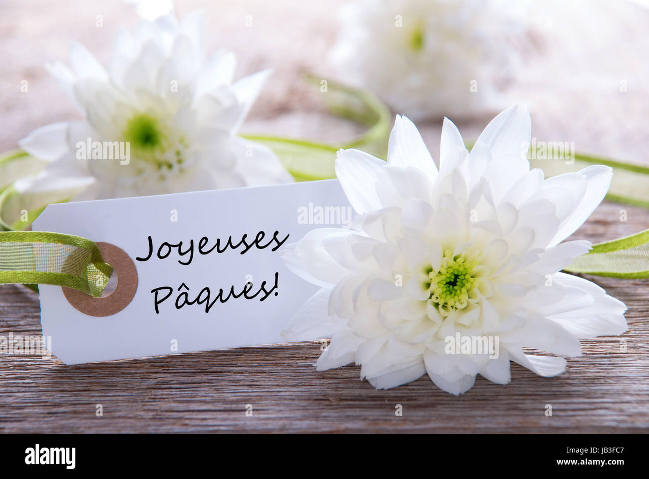 White Label with the French Words Joyeuses Paques which means Happy ...