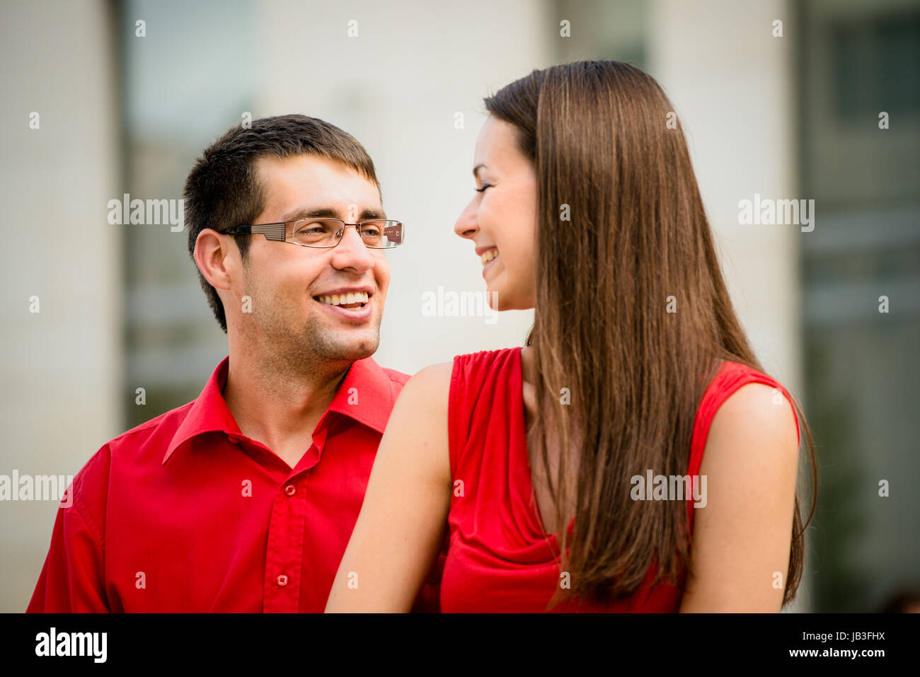 Lifestyle photo of young business people having great time together ...
