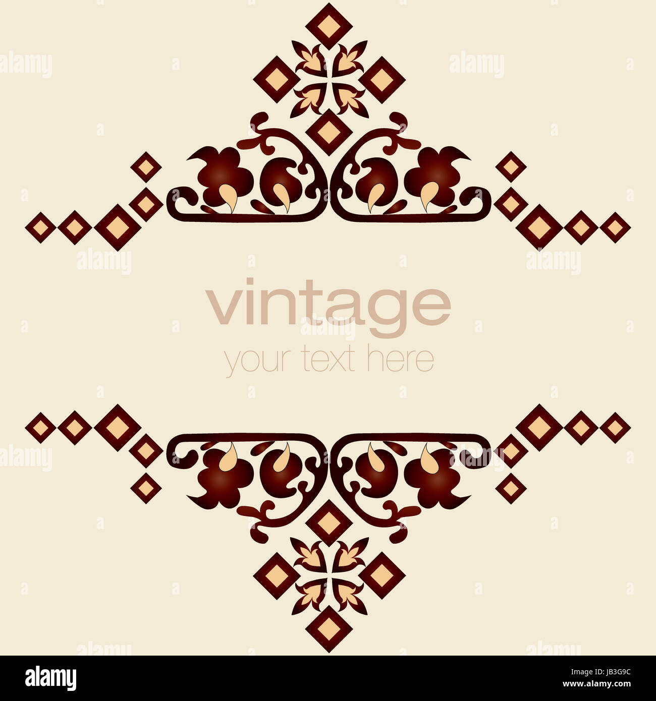 eastern oriental style ornate old frame pattern Stock Photo - Alamy