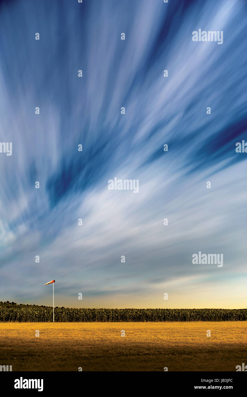 Sunset over a local airfield Stock Photo - Alamy