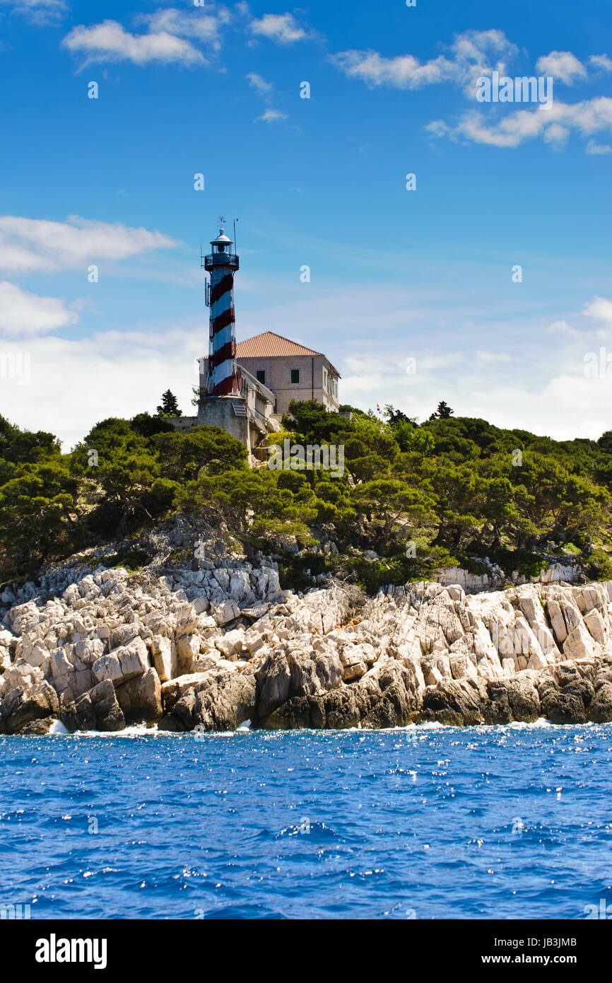 Watchtower on a cliff above the Adriatic sea Stock Photo - Alamy