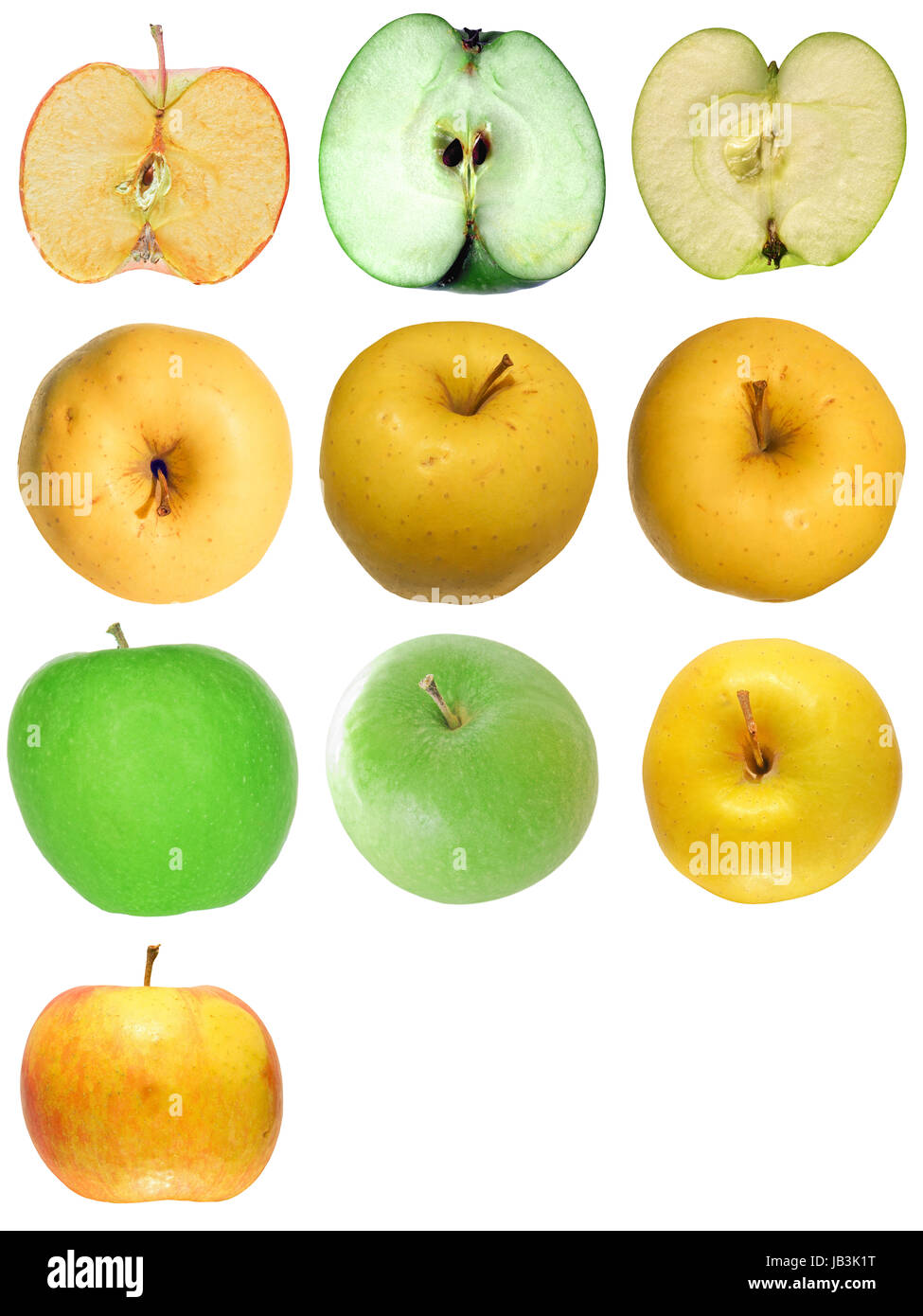 Many apples isolated over a white background Stock Photo - Alamy