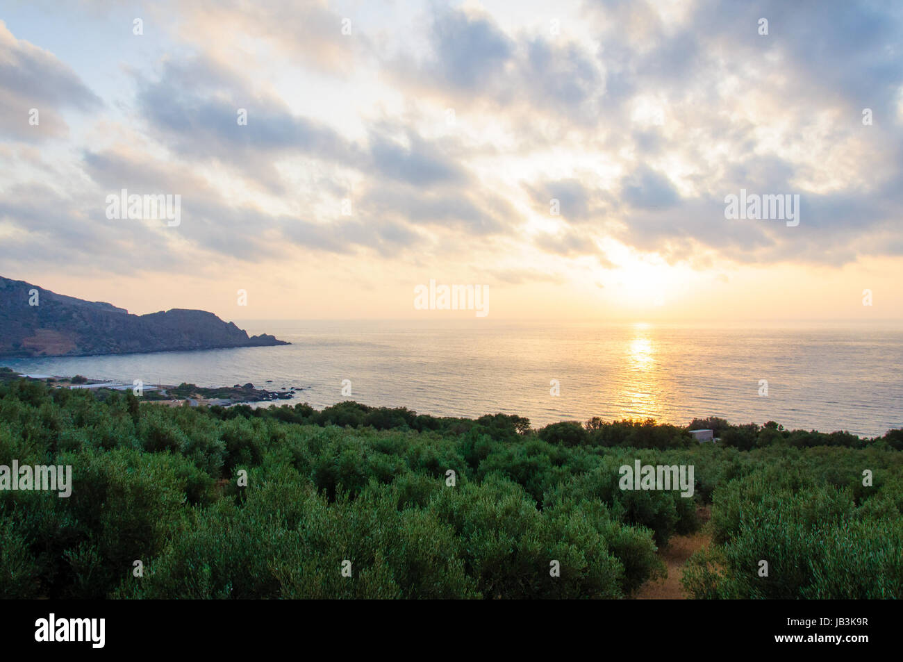Wide view of a Cretan landscape, island of Crete, Greece Stock Photo ...