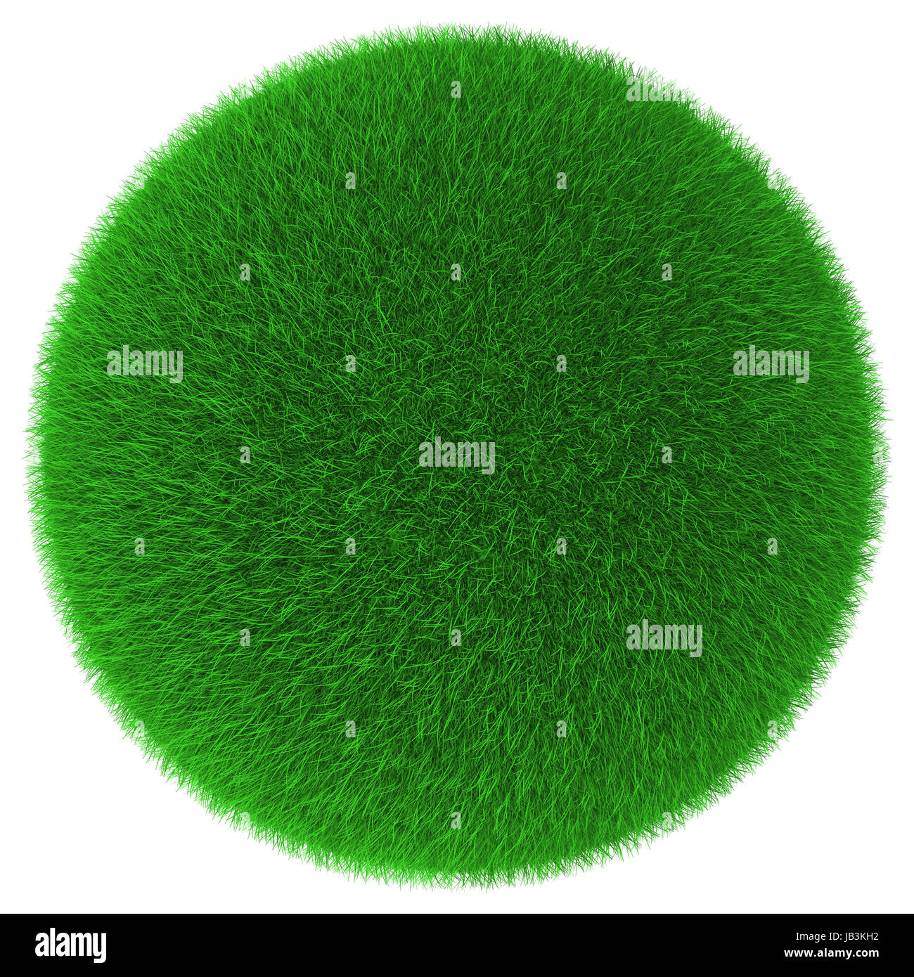 Ball object covered with grass isolated on white background Stock Photo ...