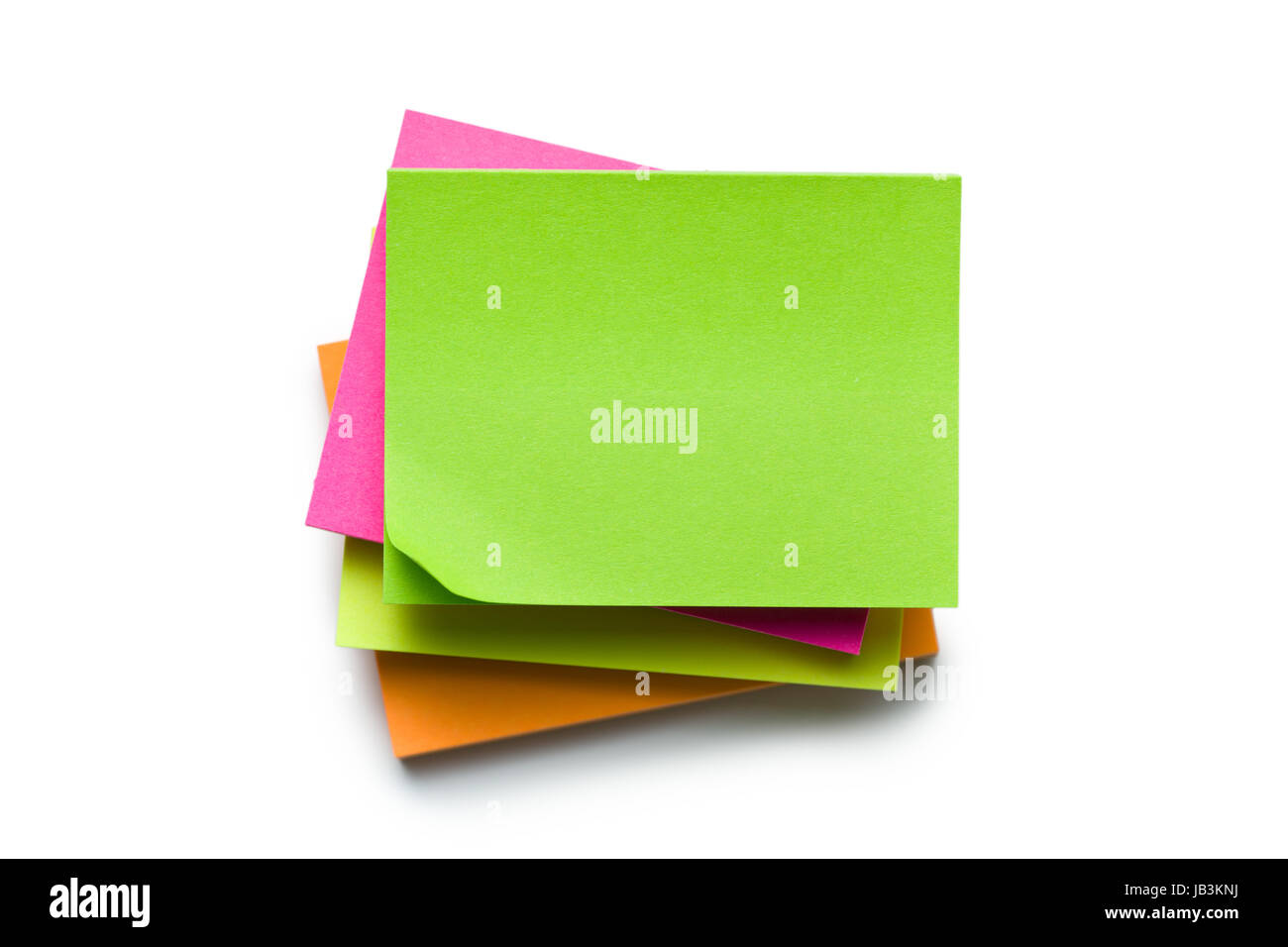 top view of sticky notes on white background Stock Photo - Alamy