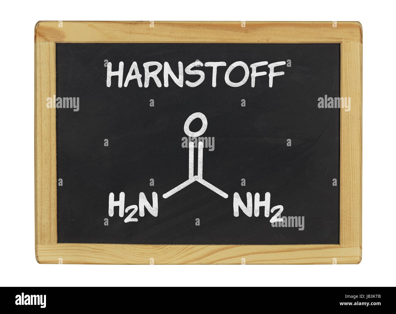 chemische Strukturformel von Harnstoff auf einer Schiefertafel Stock ...